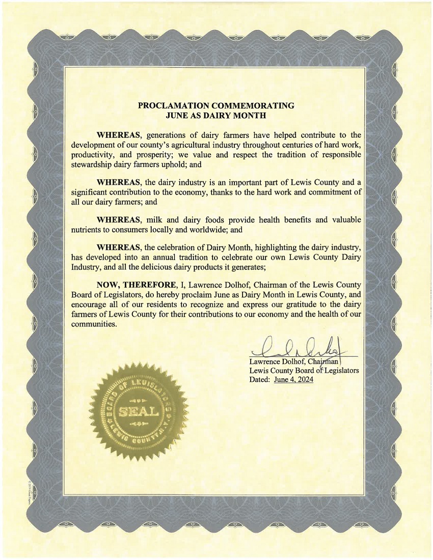 County Legislative Board Issues Proclamation Commemorating June as ...