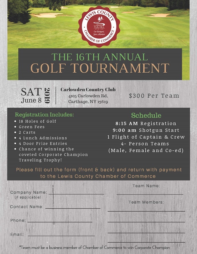 Registration Open for 16th Annual Lewis County Chamber of Commerce Golf ...